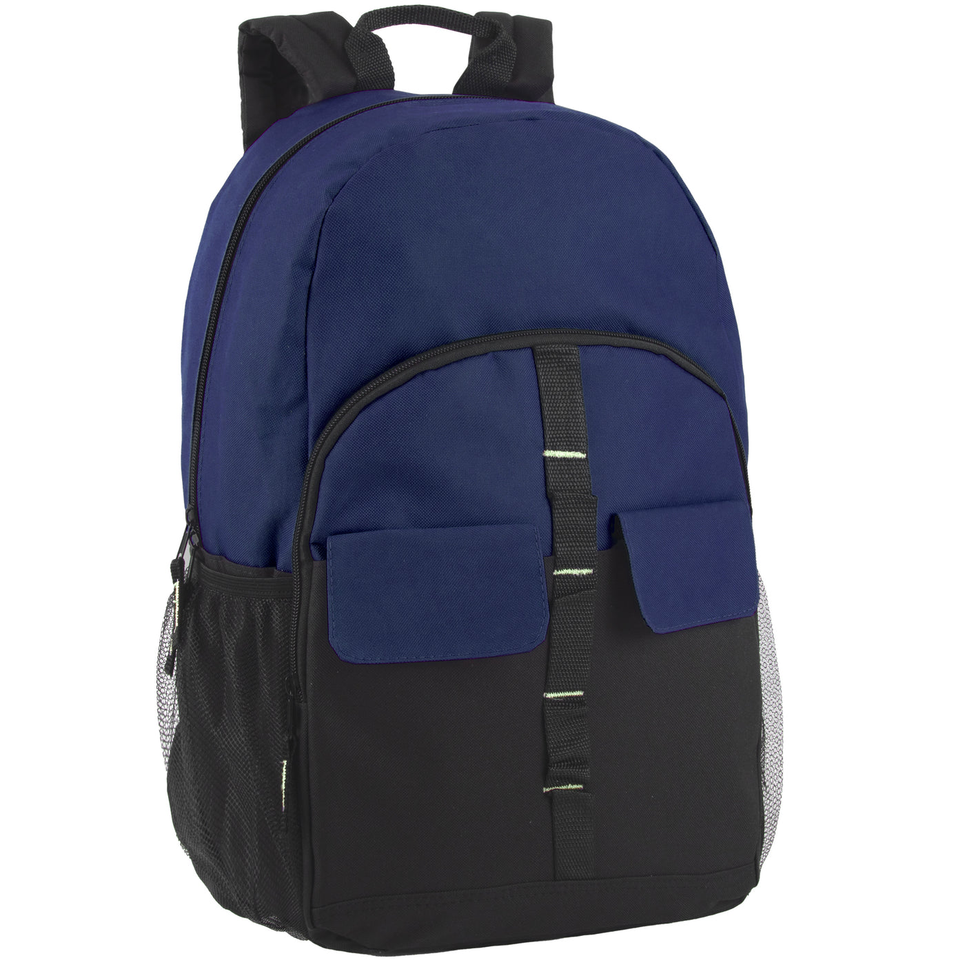 Bulk 24-pack 18" Double Flap Daisy Chain Backpack - 3 Colors ...